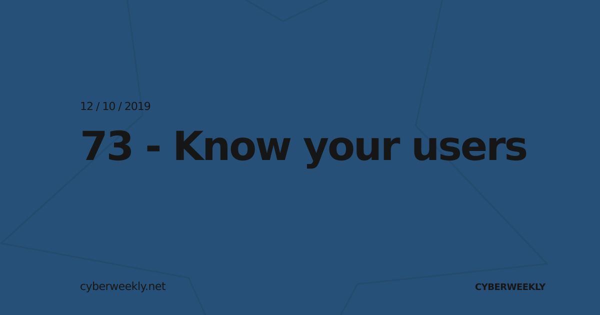 73 - Know your users